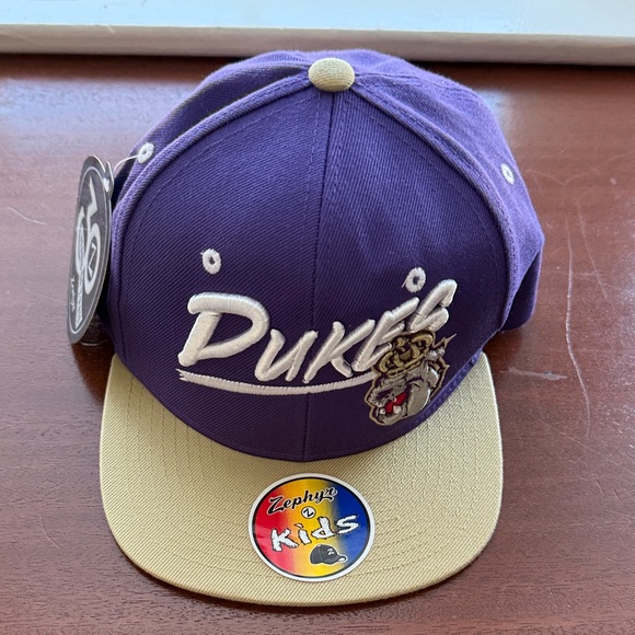 Zephyr | Accessories | Nwt Jmu Dukes Zephyr Kids Purple And Tan Cap ...